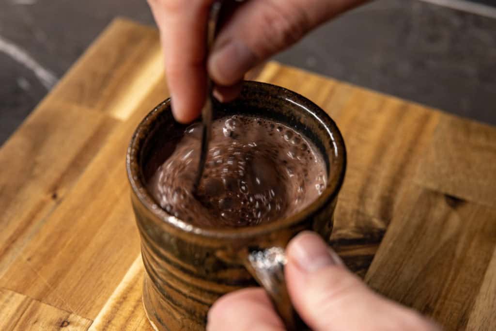 Hot Chocolate: Mix Recipe and Serving Temps
