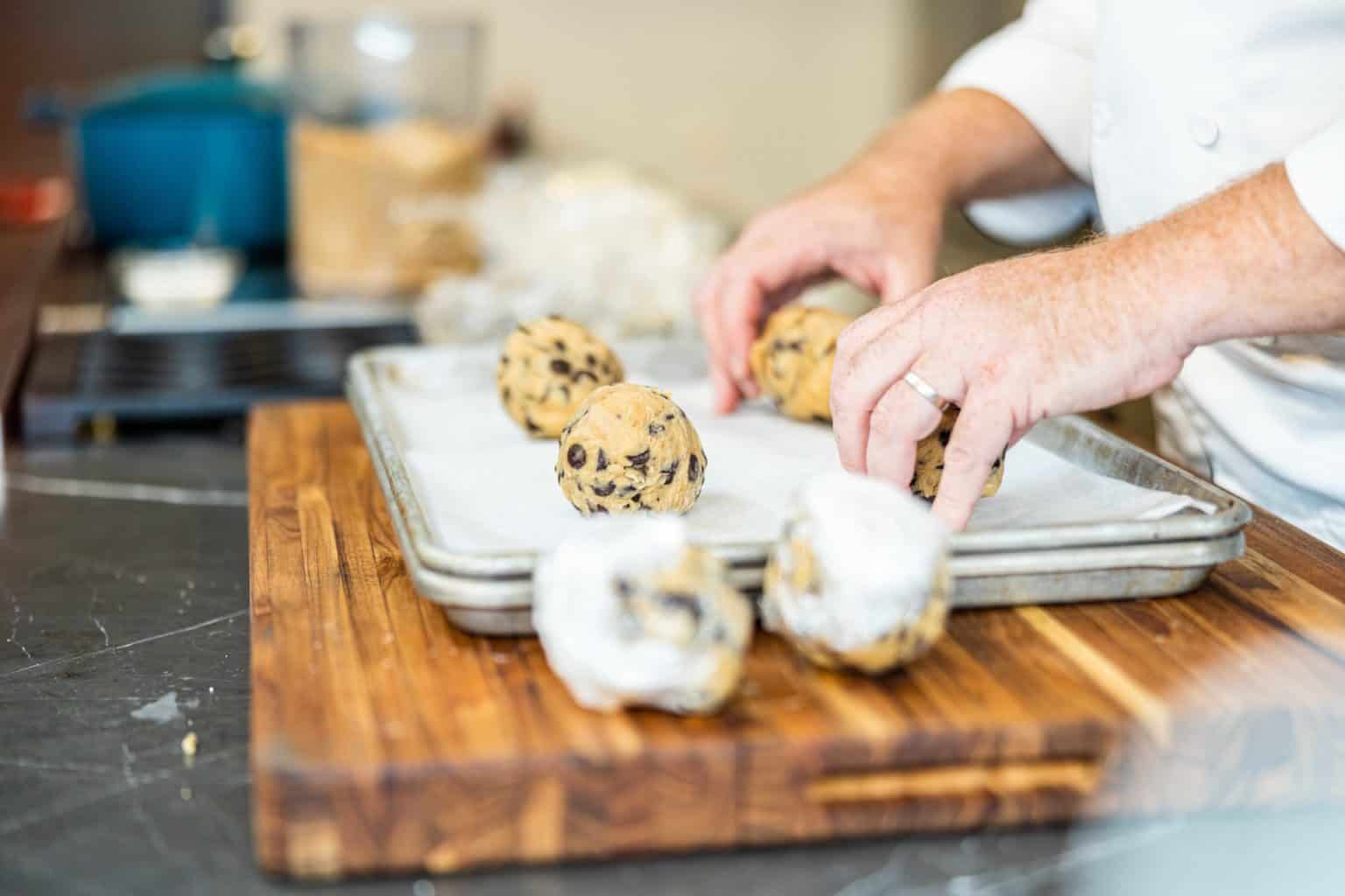 Huge, soft, gooey chocolate chip cookies!