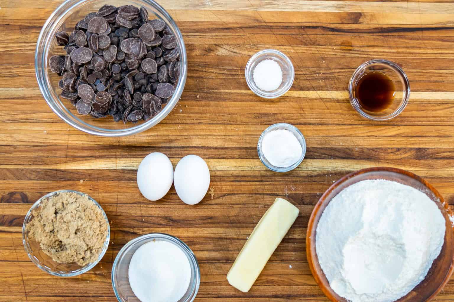 Huge, soft, gooey chocolate chip cookies!