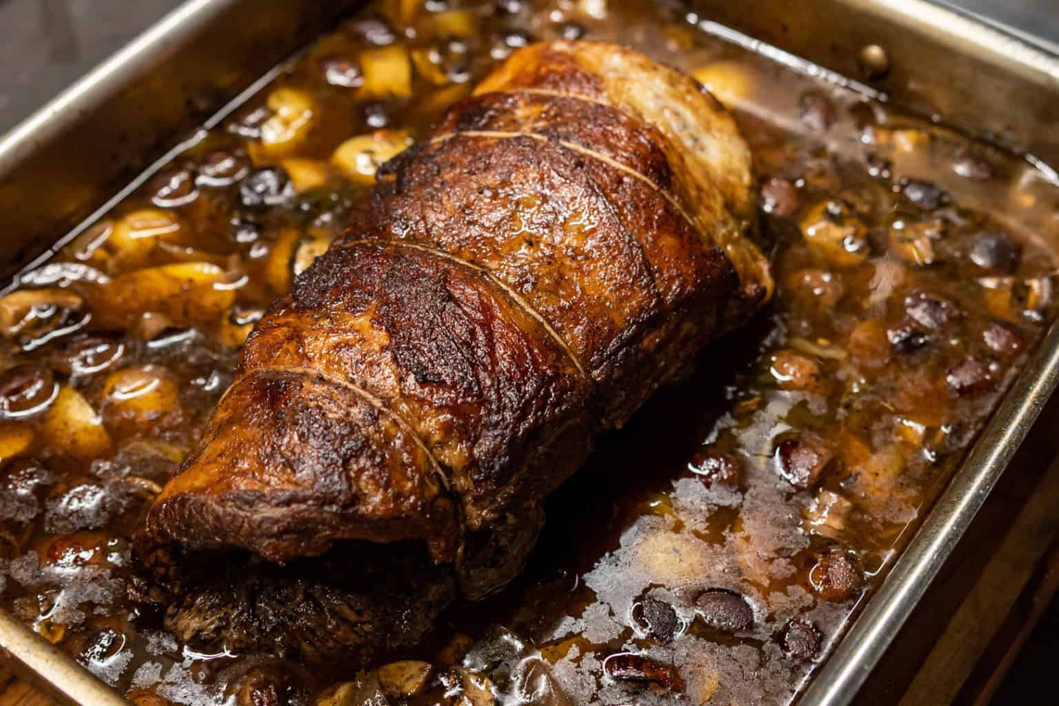 Rolled brisket recipe: temping a joint of beef