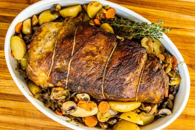 Rolled brisket recipe: temping a joint of beef