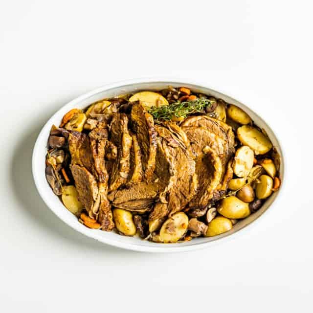 Rolled brisket recipe: temping a joint of beef