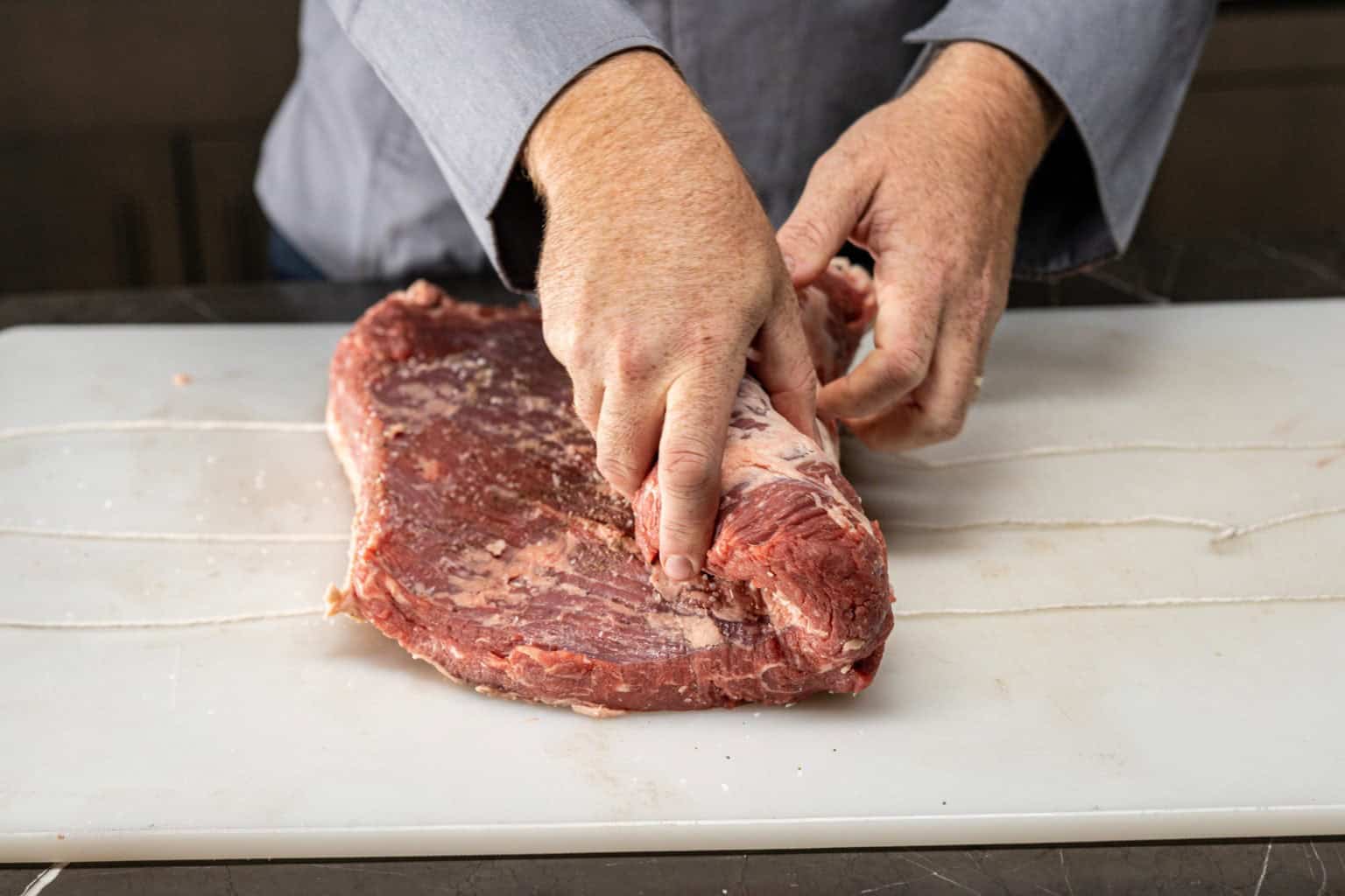 Rolled brisket recipe: temping a joint of beef