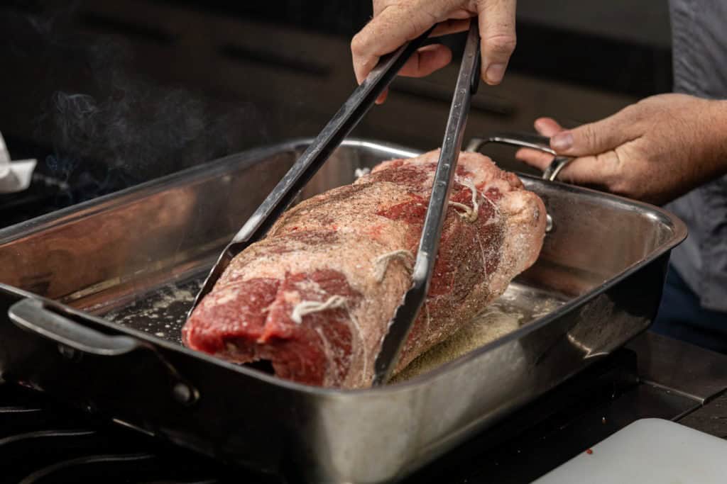 Rolled brisket recipe: temping a joint of beef