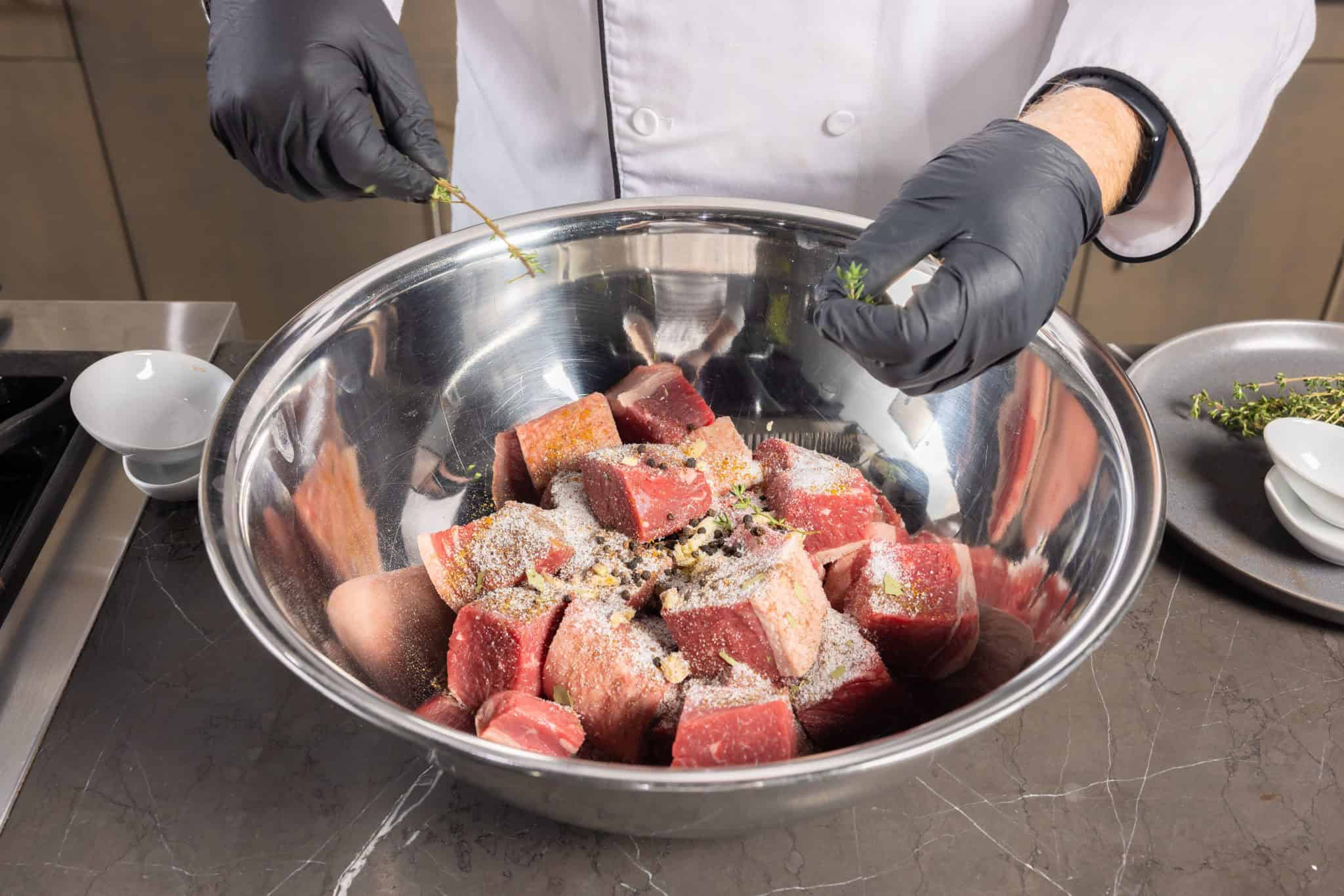 Beef Brisket Confit with Goat Cheese Polenta