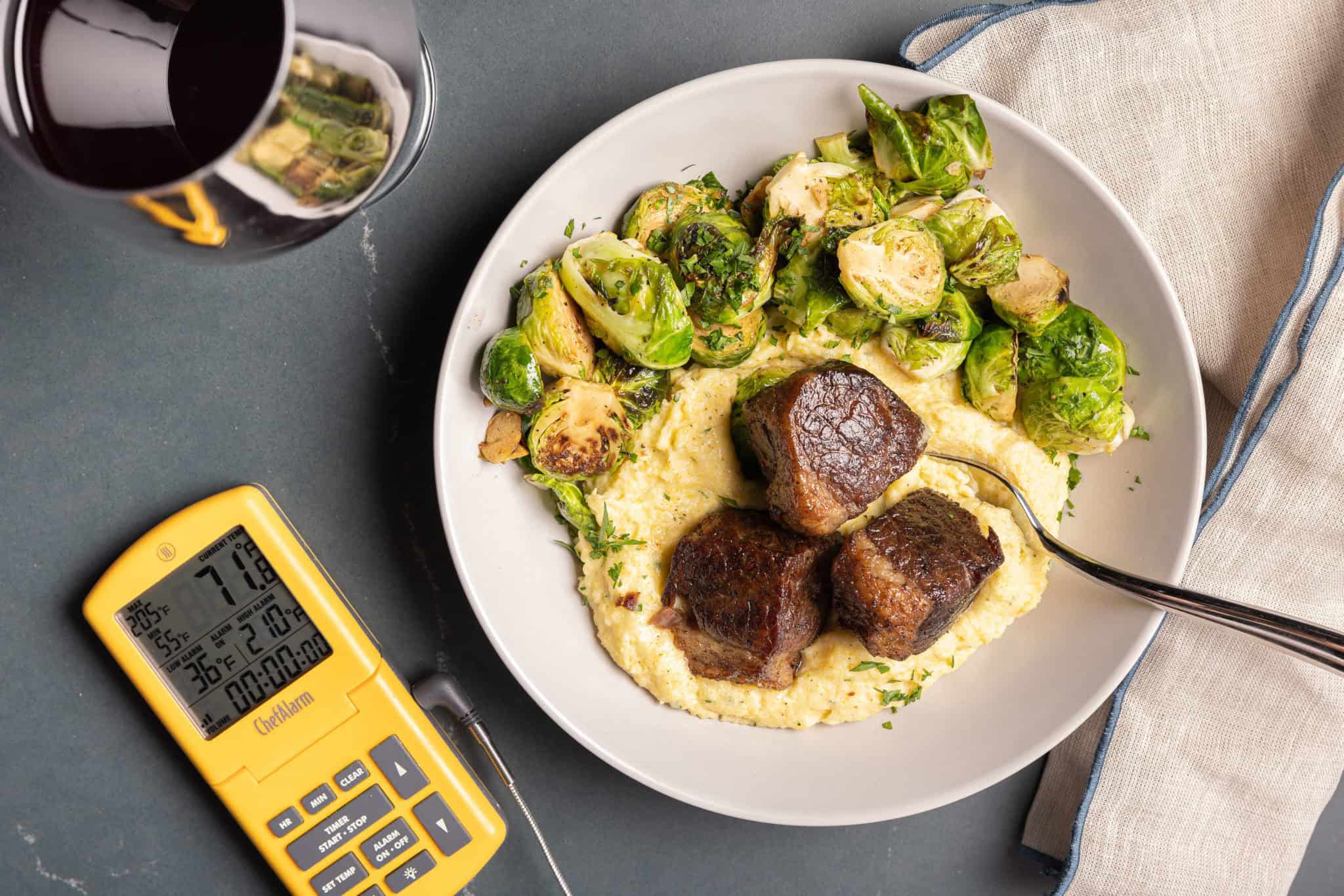 Beef Brisket Confit with Goat Cheese Polenta